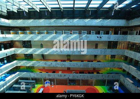 Interior of the Czech Technical University (CTU) Central Library on the ...