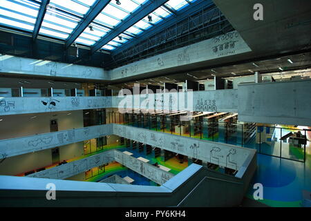 Interior of the Czech Technical University (CTU) Central Library on the ...