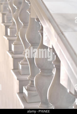 white marble staircase railing Stock Photo - Alamy