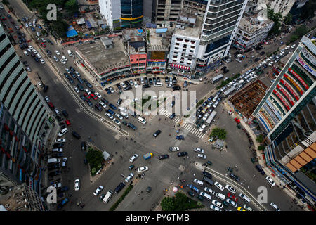 Aerial view of Gulshan-2 circle in Dhaka, Bangladesh Stock Photo - Alamy