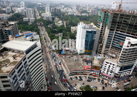 Aerial view of Gulshan-2 circle in Dhaka, Bangladesh Stock Photo - Alamy