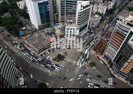 Aerial view of Gulshan-2 circle in Dhaka, Bangladesh Stock Photo - Alamy