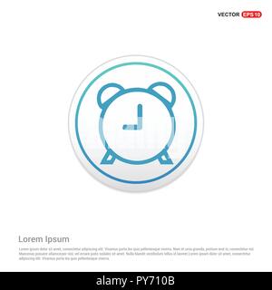 Alaram Clock Icon - white circle button Stock Vector Image & Art - Alamy