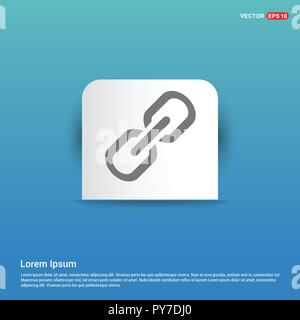 Chain link icon - Blue Sticker button Stock Vector Image & Art - Alamy