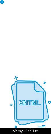 XHTML file type icon design vector Stock Vector Image & Art - Alamy