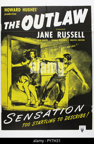 The Outlaw - Original Movie Poster Stock Photo - Alamy