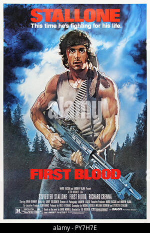 First Blood - Original Movie Poster Stock Photo - Alamy
