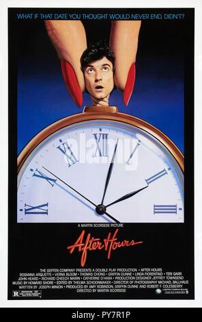 After Hours Year 1985 Director Martin Scorsese Griffin Dunne Stock ...