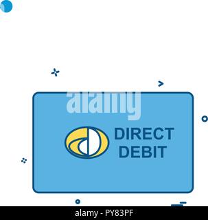 direct debit vector icon isolated on transparent background, direct ...