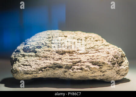 Pumice rough textured volcanic mineral isolated on white with shadow ...