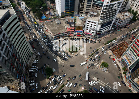 Aerial view of Gulshan-2 circle in Dhaka, Bangladesh Stock Photo - Alamy