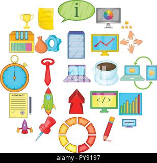 Conglomerate icons set, cartoon style Stock Vector Image & Art - Alamy