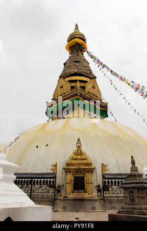 Shikhar Style Temple at Monkey Temple in Kathmandu Valley, Nepal Stock ...