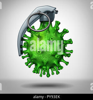 Disease time bomb medical health risk concept as a group of viruses ...