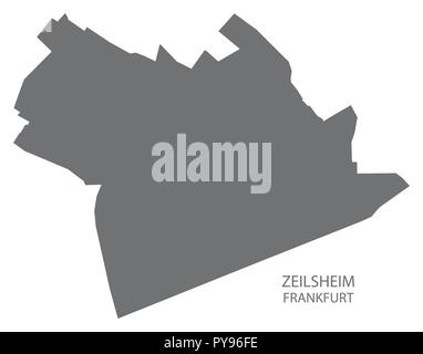 Modern District Map - Frankfurt Zeilsheim Germany Stock Vector Image ...