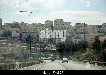 Homes along Highway 1 in Jerusalem, Israel Stock Photo - Alamy