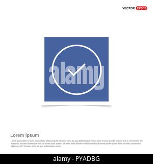 tick Icon - Blue photo Frame Stock Vector Image & Art - Alamy