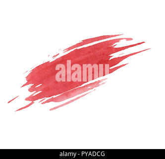 Red watercolor smudge Stock Photo - Alamy