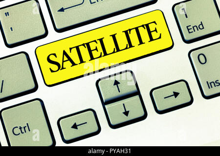 Conceptual hand writing showing Satellite. Business photo showcasing ...