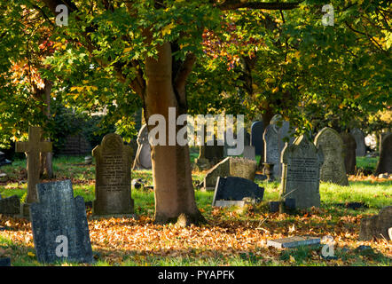 Autumn at Rock Cemetery in Nottingham, Nottinghamshire England UK Stock ...