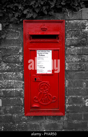 Edward VII postbox set in a wall. Made by W.T.Allen and Co, London ...