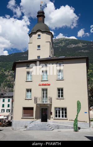 The Mobiliar Insurance building, Brig, Switzerland Stock Photo - Alamy