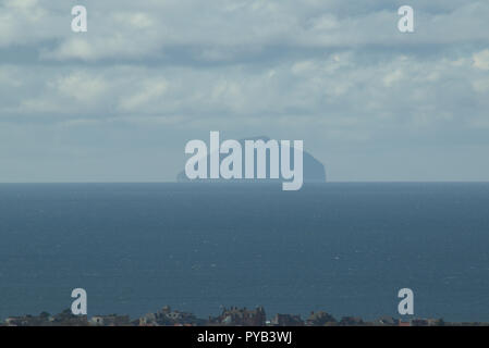 A view of Ailsa Craig across the Firth of Clyde from Royal Troon Golf ...