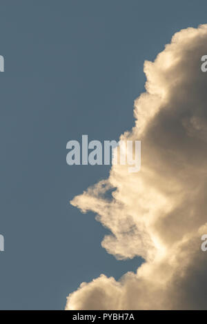 facial Pareidolia blue sky with white clouds that look like flying ...