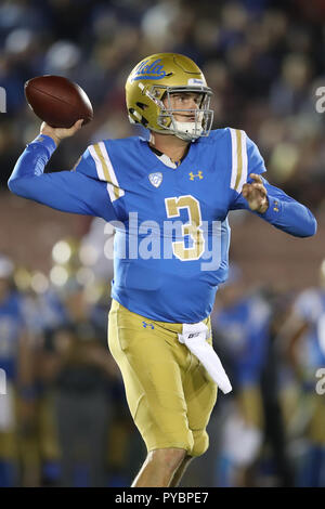 October 26, 2018 Pasadena CA,..Utah Utes quarterback Tyler Huntley #1 ...