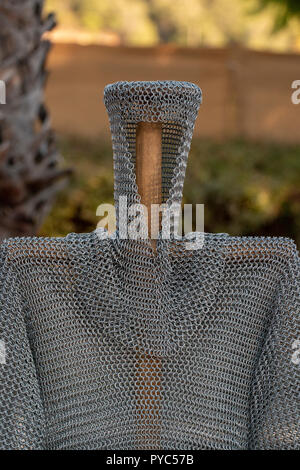Close up view of Medieval chainmail for armor suits Stock Photo - Alamy