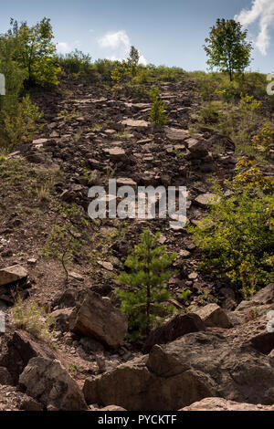 detail of geological structures inside of zachelmie quarry in holly ...