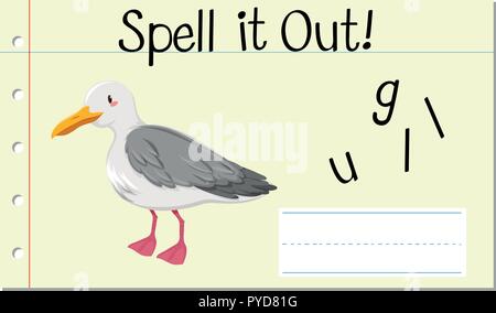 Flashcard letter G is for gull illustration Stock Vector Image & Art ...