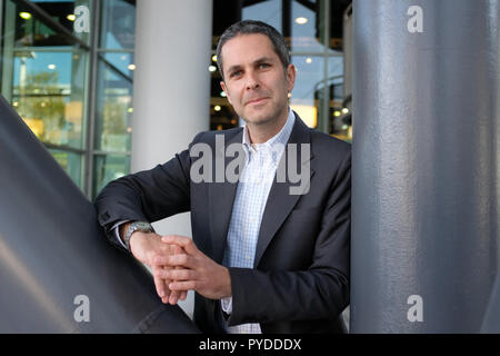 Journalist and author Tom Rachman in October 2018 at the Frankfurt Book ...