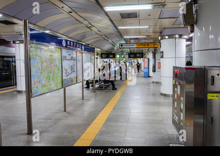 Seoul Underground map, Korea Stock Photo - Alamy