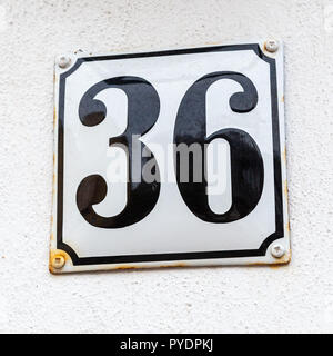 House number on plaque in Bruges Belgium Stock Photo - Alamy