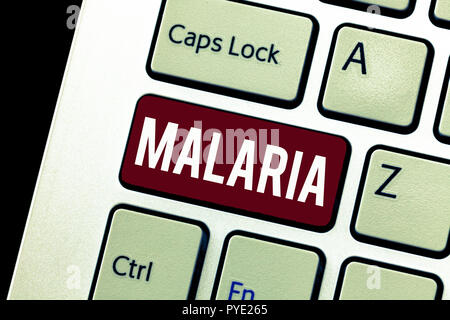 Word writing text Malaria. Business concept for Life threatening ...