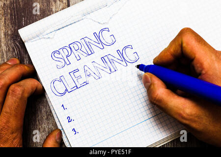 Handwriting text writing Spring Cleaning. Conceptual photo practice of ...