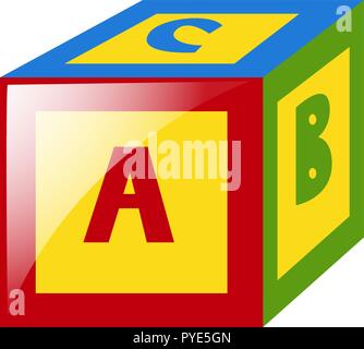 Alphabet letter block clipart, toy illustration vector Stock Vector ...