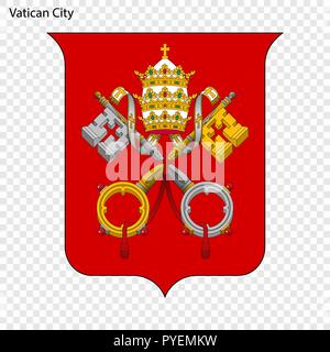 National flag of Vatican City with correct proportions, element, colors ...