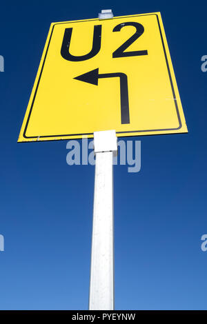 German road sign: detour sign (U2 Stock Photo - Alamy