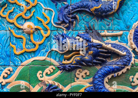 The Nine-Dragon Wall in the Forbidden City palace of the emperors in ...