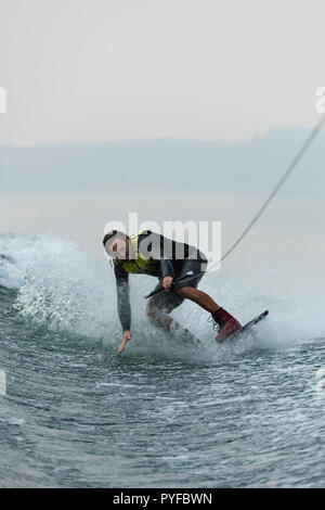 Man wakeboarding in the river Stock Photo - Alamy
