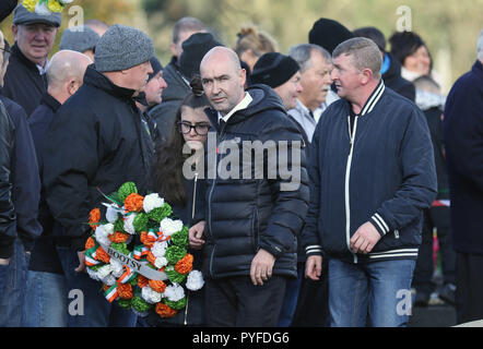 IRA killer Sean Kelly (centre) attends a controversial commemoration at ...