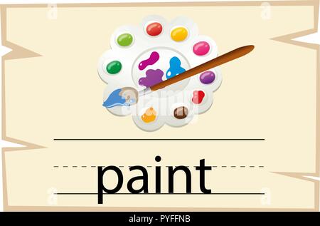 Flashcard alphabet P is for paintbrush Stock Vector Image & Art - Alamy