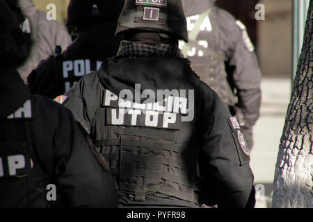 Bolivian Police in uniform, La Paz, Bolivia Stock Photo - Alamy