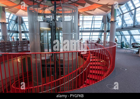 The Ulm Public Library, designed by the architect Gottfried Böhm, Baden ...