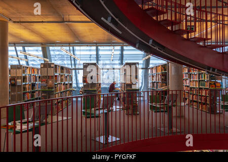 The Ulm Public Library, designed by the architect Gottfried Böhm, Baden ...
