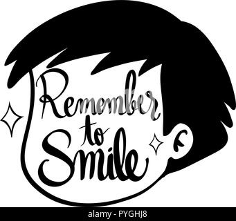 Word expression for remember to smile illustration Stock Vector Image ...