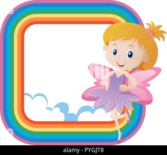 Border design with fairy flying Stock Vector Image & Art - Alamy