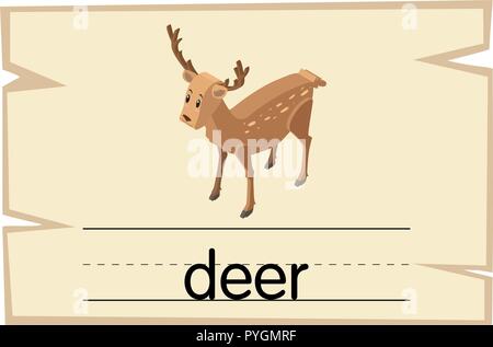 Spell English word deer Stock Vector Image & Art - Alamy